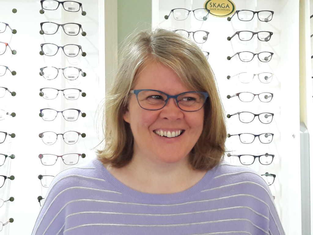 Michelle's new glasses - Lindsay & Johnson Opticians