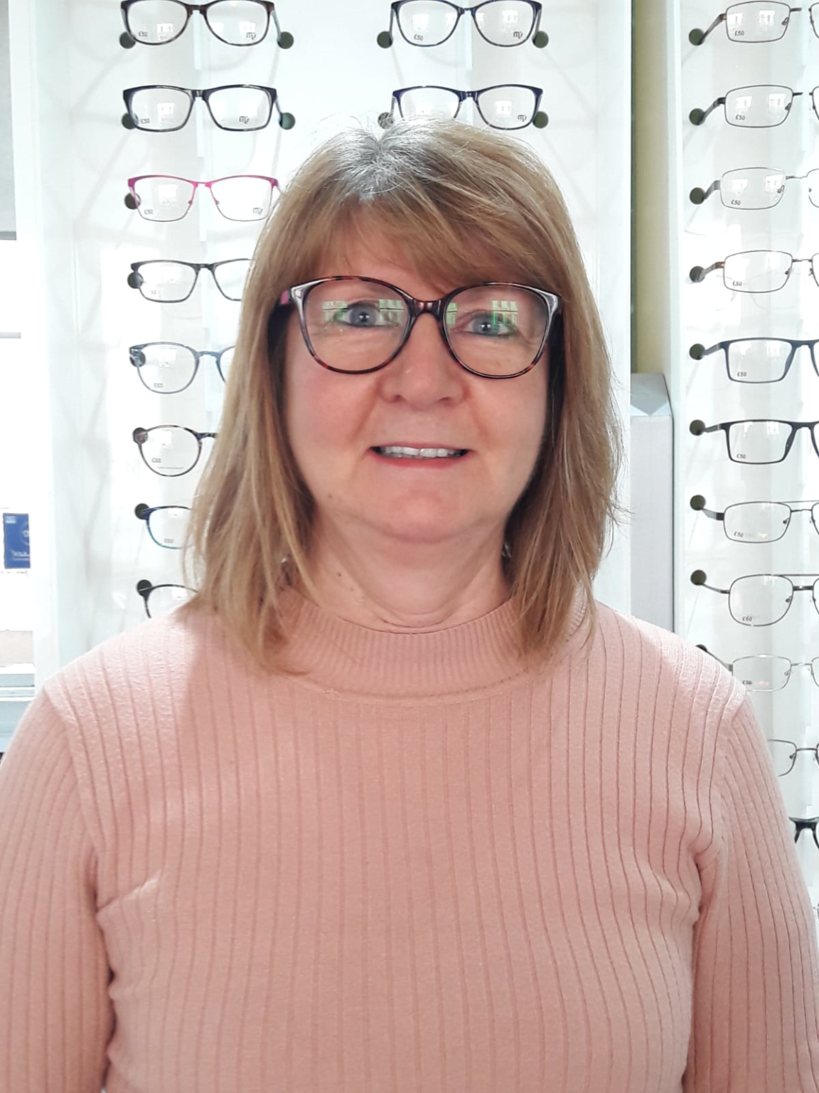 Carol's new glasses - Lindsay & Johnson Opticians